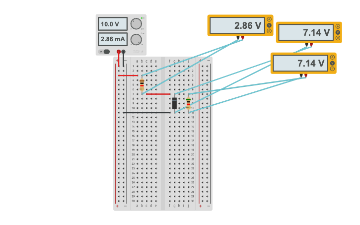 Circuit design Examen I, Ejercicio #1, Laboratorio ELKA - Tinkercad