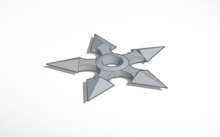 3D design ninja star - Tinkercad
