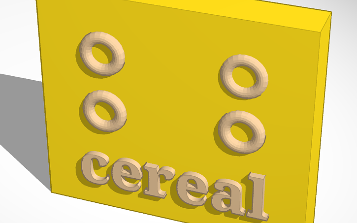 3D design cereal box - Tinkercad