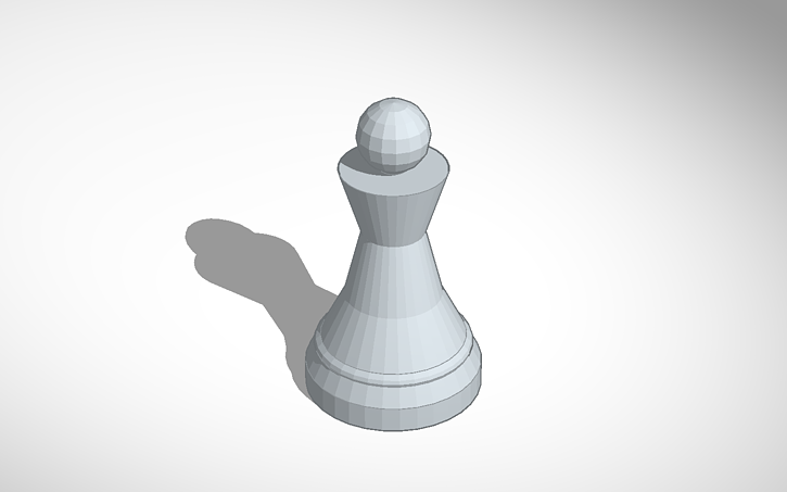 3D design Chess pawn - Tinkercad