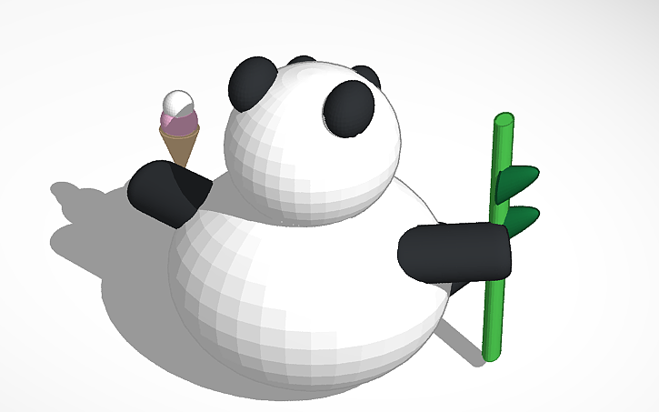 3D design panda | Tinkercad