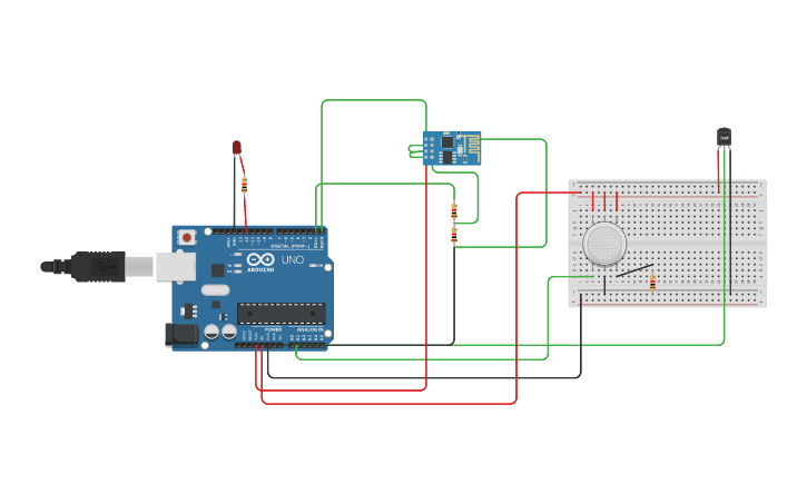 Circuit design pollution monitoring system. - Tinkercad