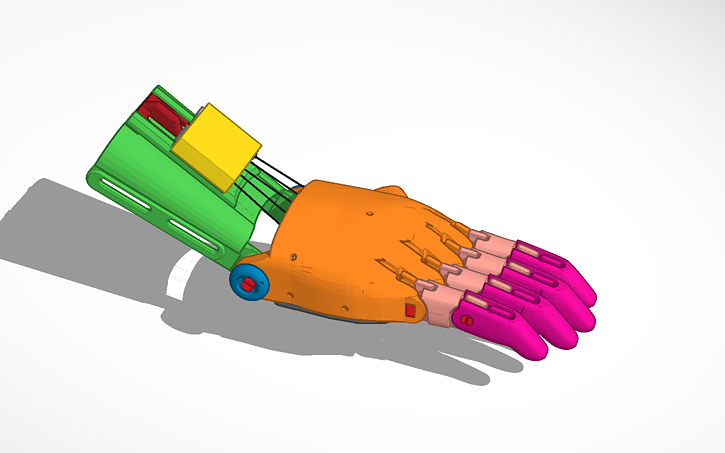3D design Finished Phoenix hand - Tinkercad
