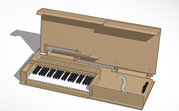 3D design Clavichord piano | Tinkercad