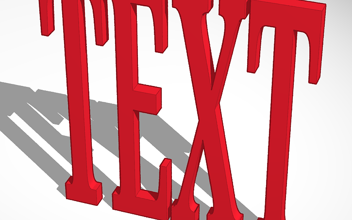 3D design random text - Tinkercad