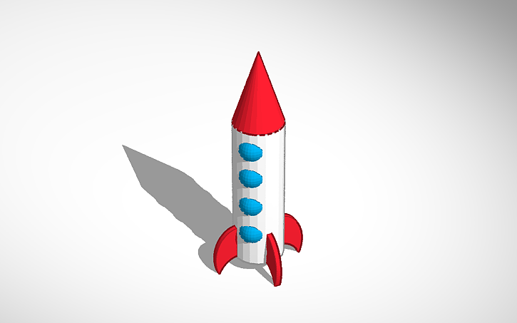 3D design Rocket, uppgift | Tinkercad 3D design Rocket, uppgift | Tinkercad