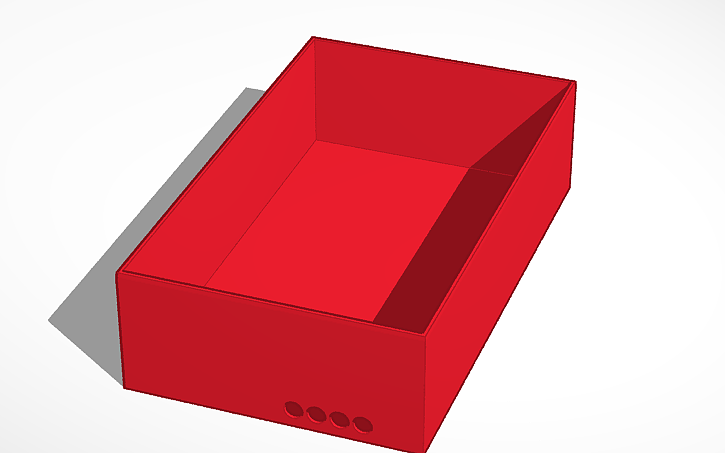 3D design Power supply box - bottom - Tinkercad