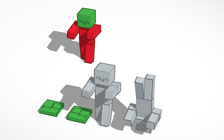 3D design Minecraft_Zombie - Tinkercad