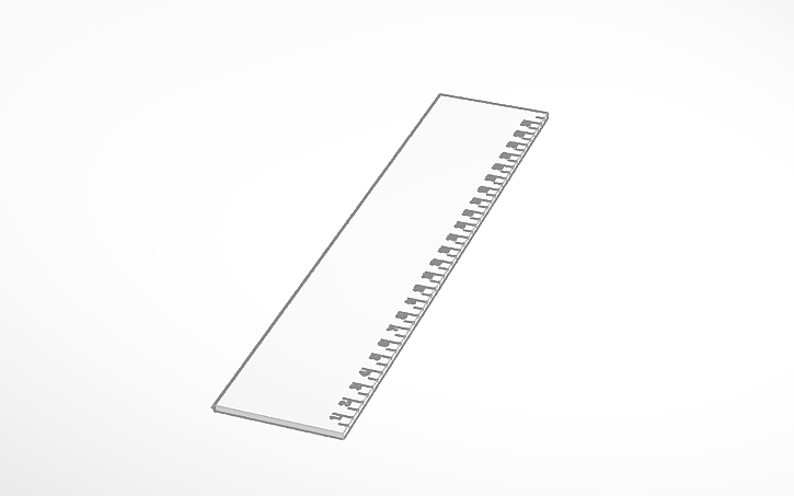 3D design Ruler Template for Student Use | Tinkercad
