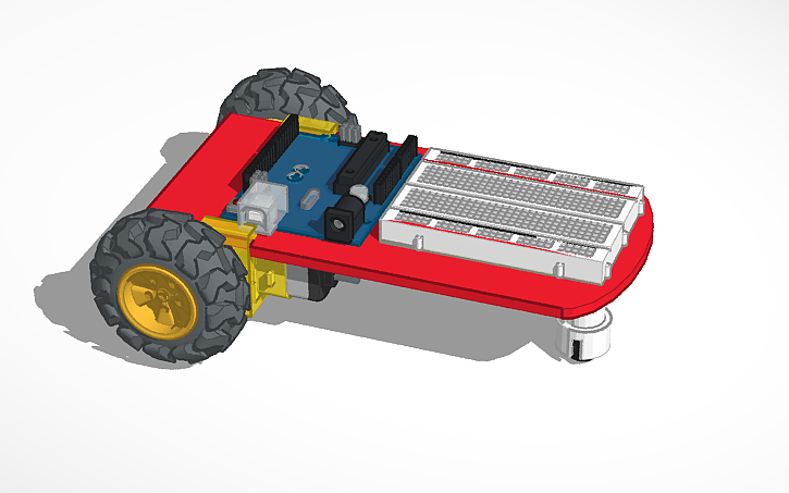 3D design CARRO BOT - Tinkercad