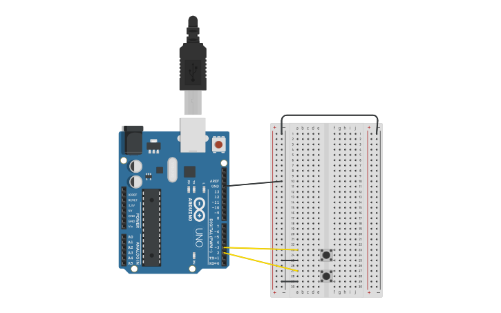 Circuit Design Counting To 10 With Arduino Library Tinkercad