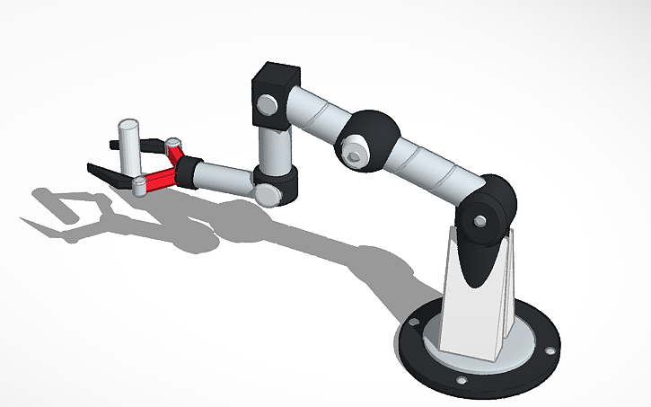 3D design Braço robótico - Tinkercad