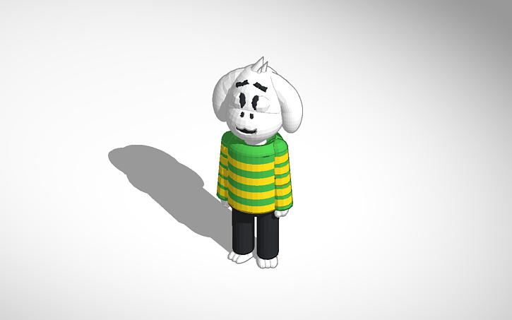 3d Design Asriel From Undertale Tinkercad