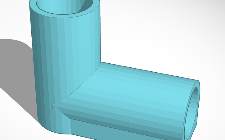 3D design angle pipe 16mm - Tinkercad
