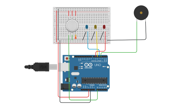Circuit design GAS Sensor 62705716 | Tinkercad