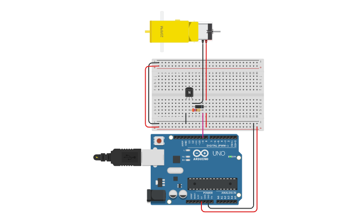 Circuit design Ejemplo de bucle for | Tinkercad