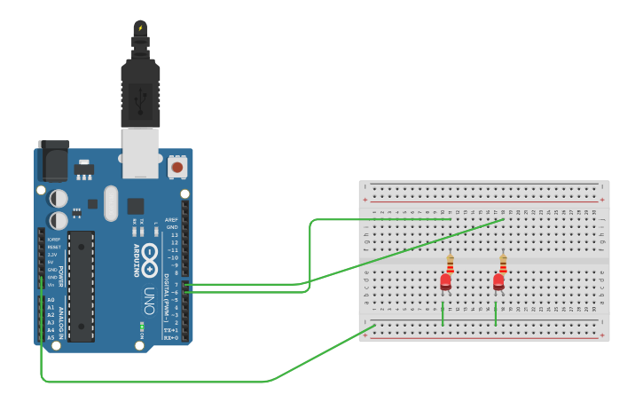 Circuit design Esquema led 2 - Tinkercad Circuit design Esquema led 2 - Tinkercad