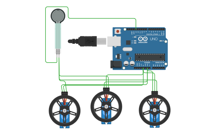 Circuit Design Force Sensor Tinkercad
