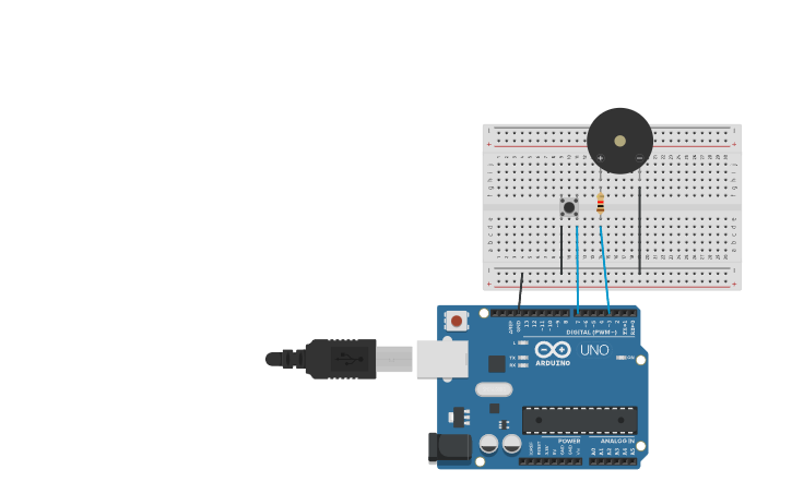 Circuit design MUSICAL NOTES - Tinkercad