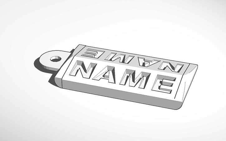 3D design Key Chain - Tinkercad