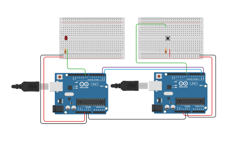 Circuit design Arduino Communication - Tinkercad