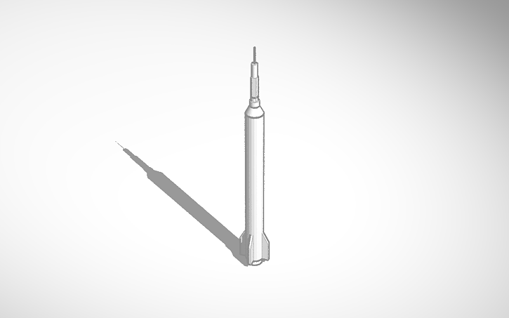 3D design Mercury-Redstone Launch Vehicle (Mercury) - Tinkercad