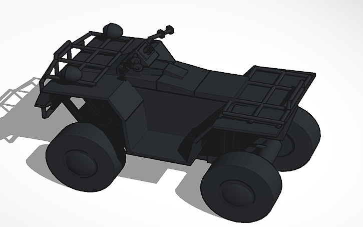 3D design black ATV | Tinkercad
