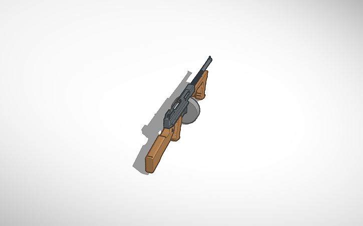 3D design M1A1 Thompson Chicago typewriter variant. | Tinkercad
