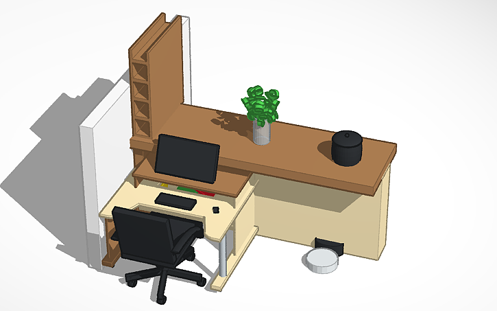 3D design Copy of Copy of Mesa de computador | Tinkercad