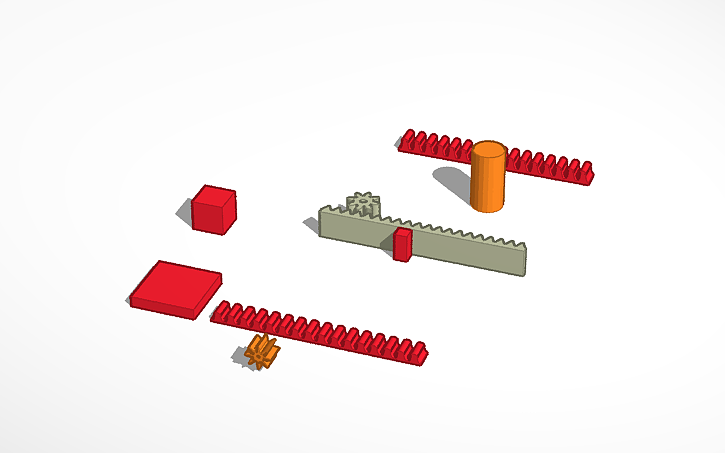 3D design Copy of Rack and Pinion | Tinkercad