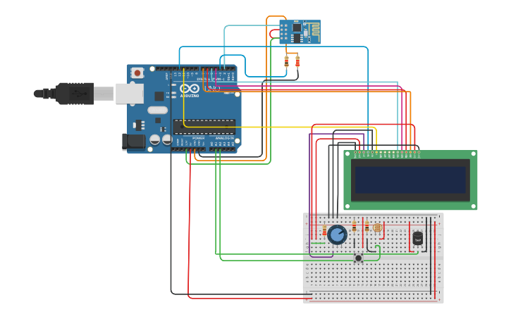 Circuit design Health Care System - Tinkercad