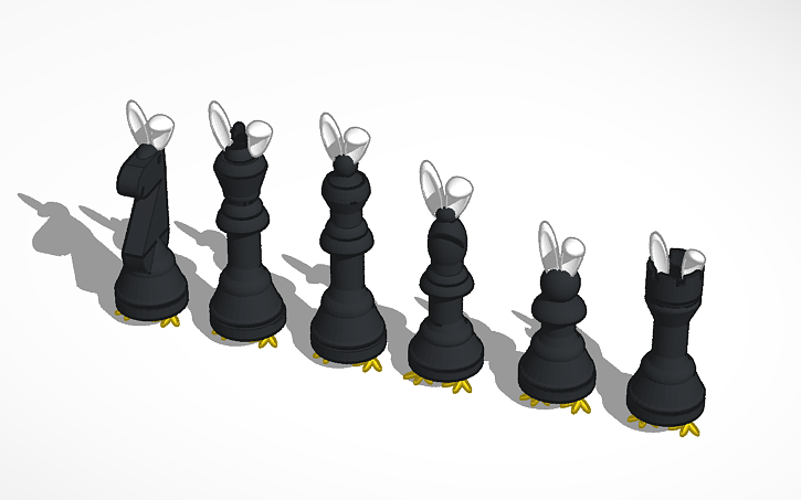 3D design easter #chess - Tinkercad