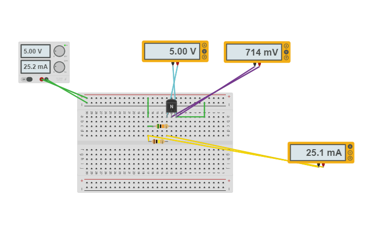 Circuit design transistor 1 | Tinkercad