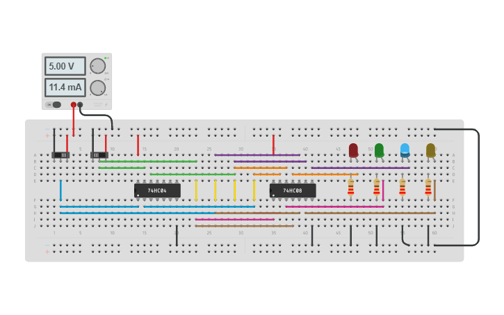 Circuit design Decoder - Tinkercad