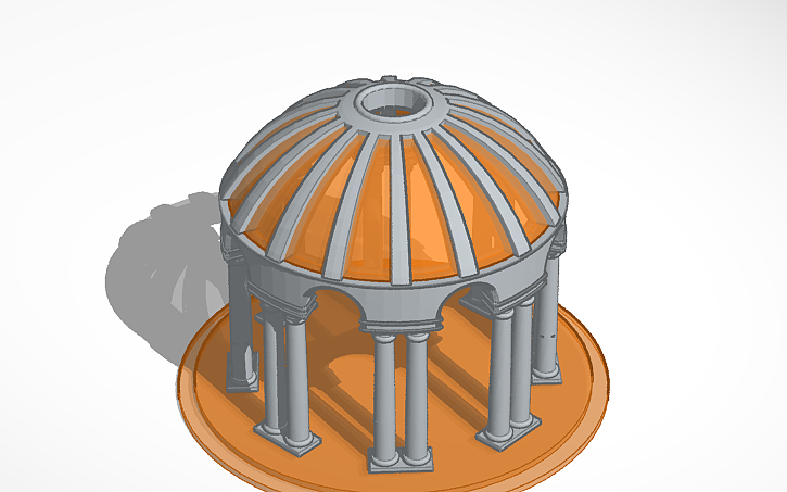 3d Design Circular Pavillion Tinkercad