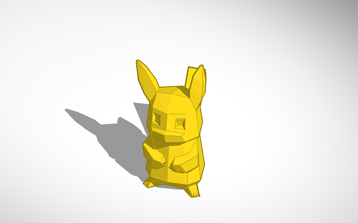 3D design Pikachu - Tinkercad