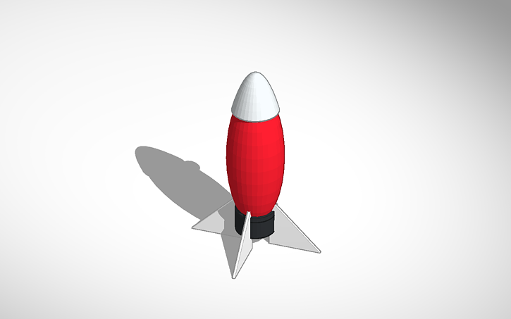 3d Design Rocket Ship Tinkercad