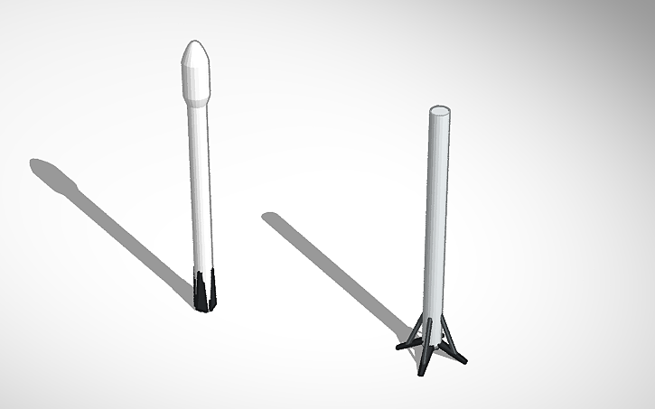 3D design SpaceX Falcon 9 - Tinkercad