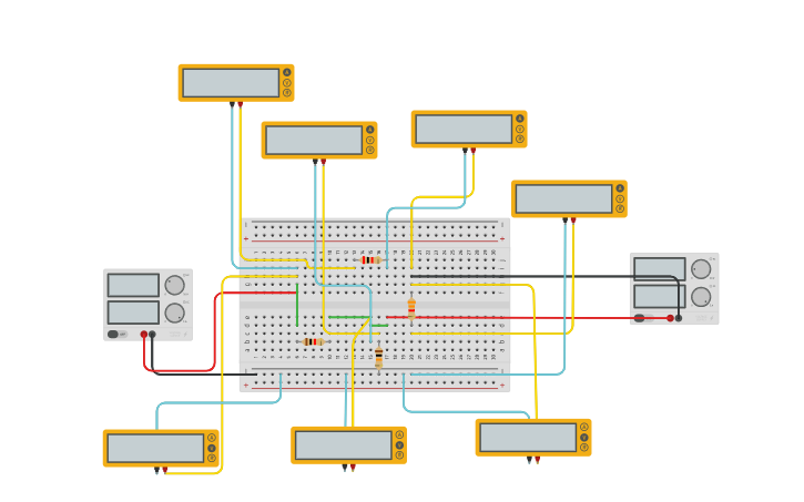 Circuit design Rangkaian 1 Analisis Node - Tinkercad