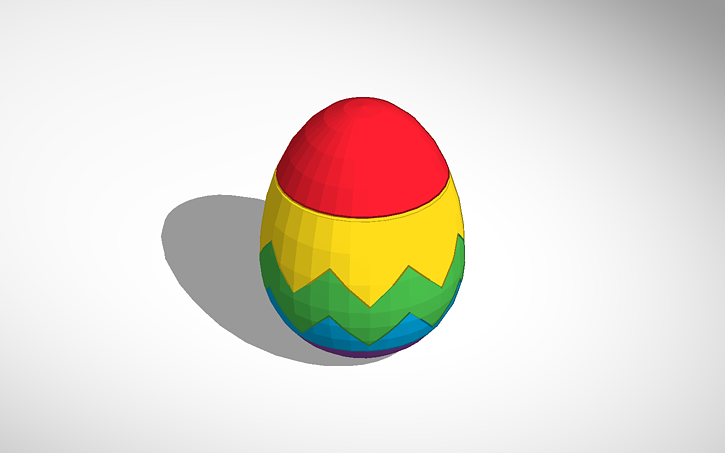 3D design easter egg - Tinkercad
