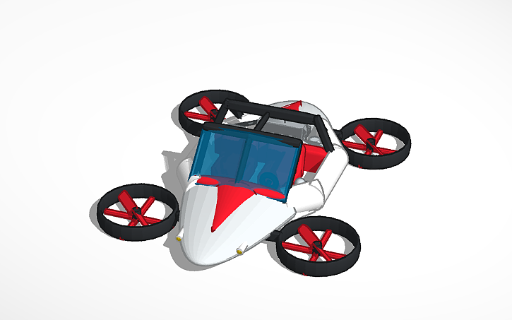 3D design flying car - Tinkercad