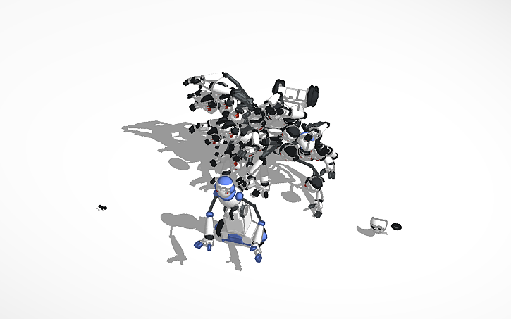 3D design Malgamations staff bot wiht staff bot - Tinkercad