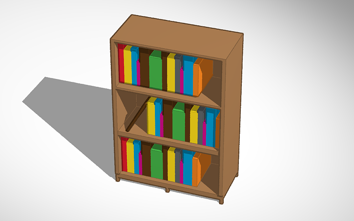 3D design Bookshelf - Tinkercad