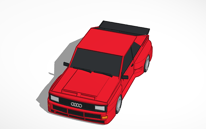 3D design Audi Sport Quattro drag car - Tinkercad