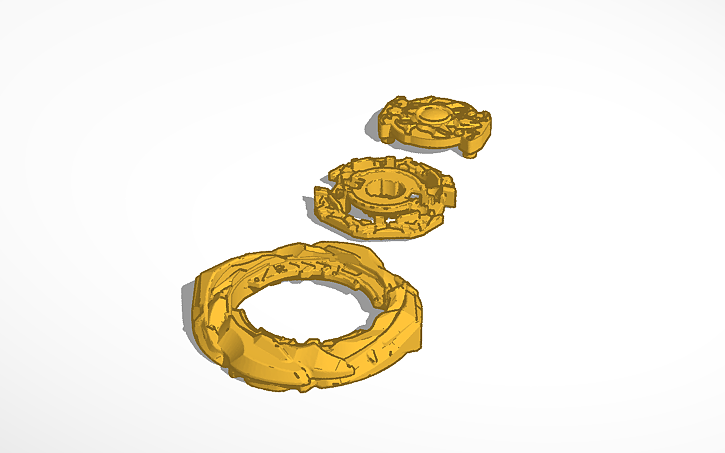 3d Design Beyblade Burst Db Golden Twilight Genesis Tinkercad