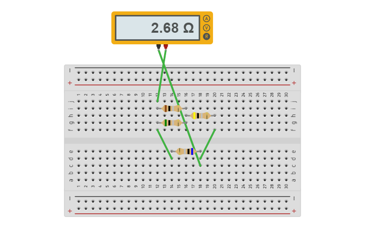 Circuit design örnek 2 Rth | Tinkercad