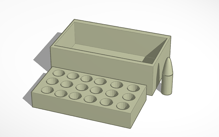 3D design bullet case holder. - Tinkercad