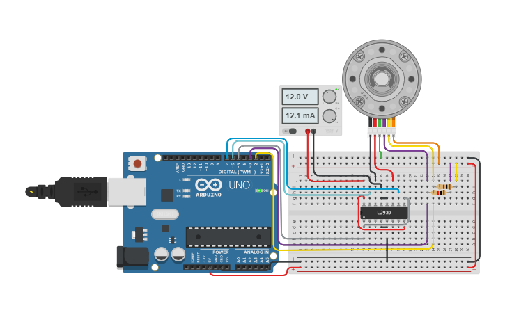 Circuit design Control PID | Tinkercad