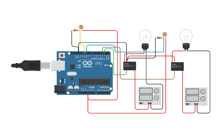 Circuit design Automatic Street Light - Tinkercad