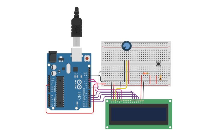 Circuit Design Button Press Counter Tinkercad